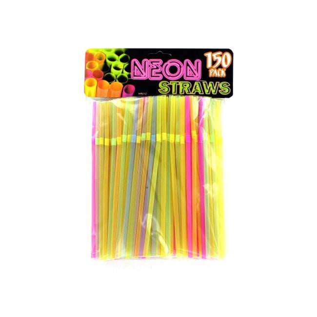 Bulk Buys HR012-75 Neon Party Bending Straws -Pack of 75 - Walmart.com