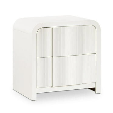 Meridian Furniture Mid-Century Modern Oakwood White Oak Night Stand ...