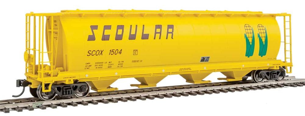 walthers-59' cylindrical hopper - ready to run -- scoular scox #1504 ...