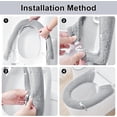 2 Packs Toilet Seat Cover, Plush Warm Bathroom with Snaps Fixed ...