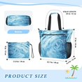 Beach Tote Bag with Waterproof Wet Pocket & Detachable Pouch for Pool ...