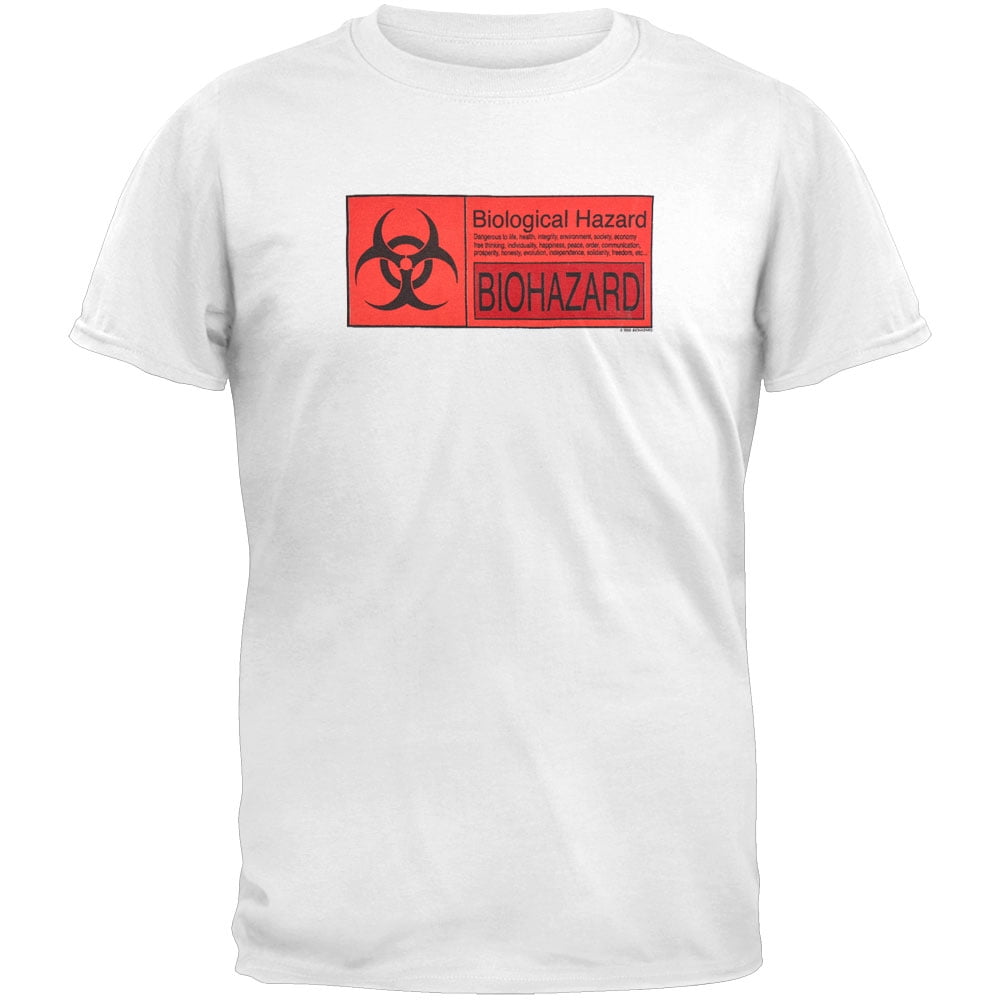 Biohazard Men's Warning Label Short Sleeve T Shirt - Walmart.com