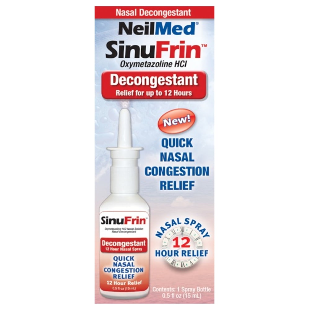 NeilMed SinuFrin Nasal Decongestant Spray 15mL (0.5fl oz) Each ...