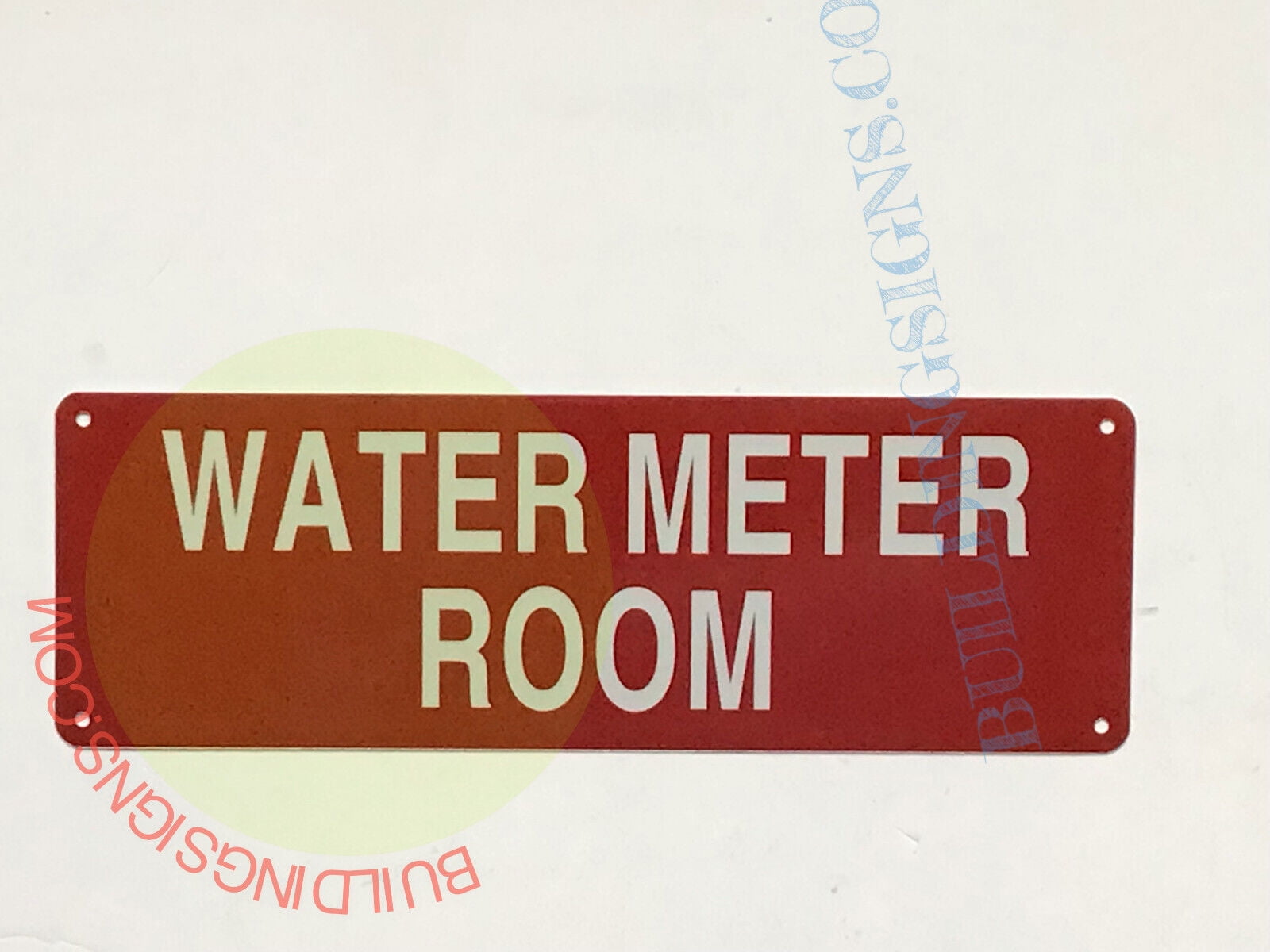 WATER METER ROOM SIGN(4x12,RED,ALUMINUM) -ref19722 - Walmart.com
