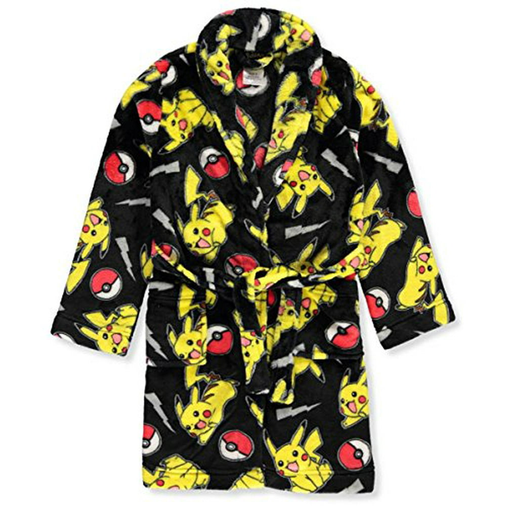 Pokémon - Pokemon Pikachu Go Poke Go Boys' Fleece Robe (10), Black ...