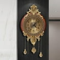 Miumaeov Pendulum Wall Clock Vintage Wall Clocks Battery Operated Large ...