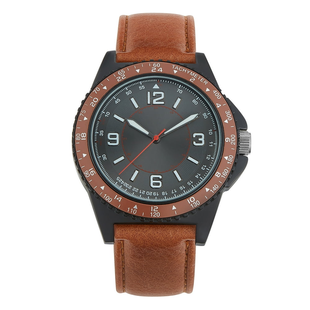 GEORGE - George Men's Brown Strap Watch - Walmart.com - Walmart.com