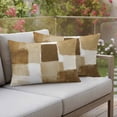 Brown White Outdoor Pillow Covers Set of 2 Graffiti Art Mottled ...