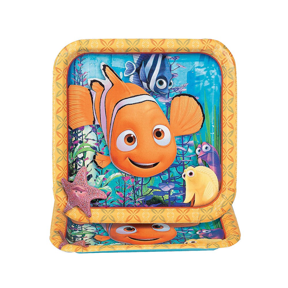 Finding Nemo Shaped Dessert Plates (8Pc) - Party Supplies - 8 Pieces ...