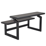 Lifetime Outdoor Durable Polystyrene Convertible Bench, Plastic Patio ...