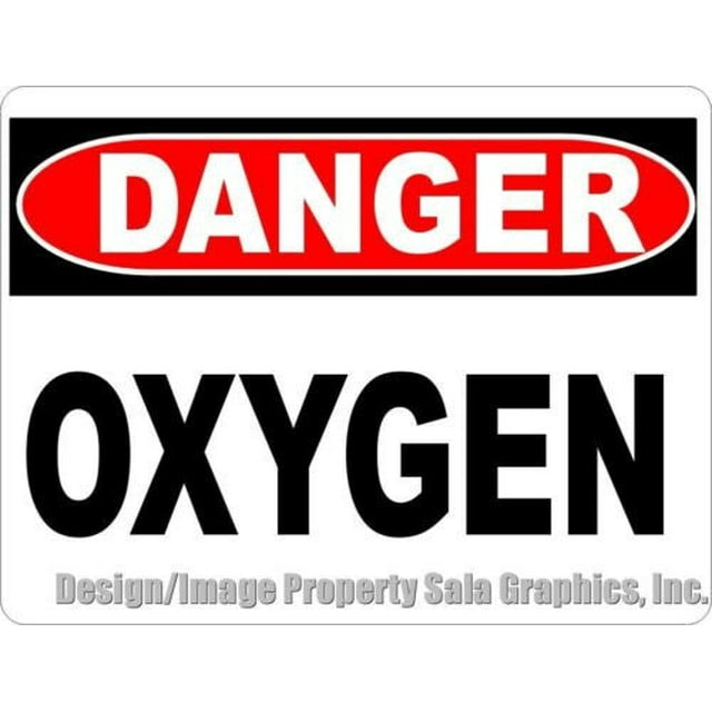 Danger Oxygen Sign - Walmart.com