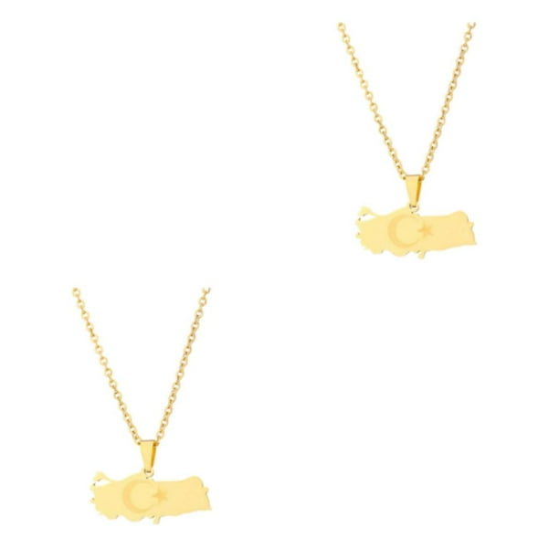 mmirethe Women S Turkey Map Pendant Necklace Stylish Steel Classic ...