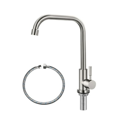 Brushed Nickel Kitchen Faucet 360° Rotation Kitchen Sink Faucet 304 ...