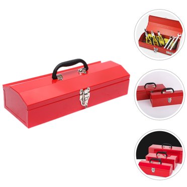 BIG RED 18" Tool Box Portable Steel/Metal Locking Toolbox Organizer ...