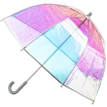 Totes By Totes Kid S Clear Bubble Umbrella Umbrella Dots Iridescent