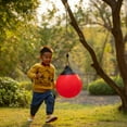 Red Outdoor Patio Playground Hanging Adjustable Ball Round Swing ...