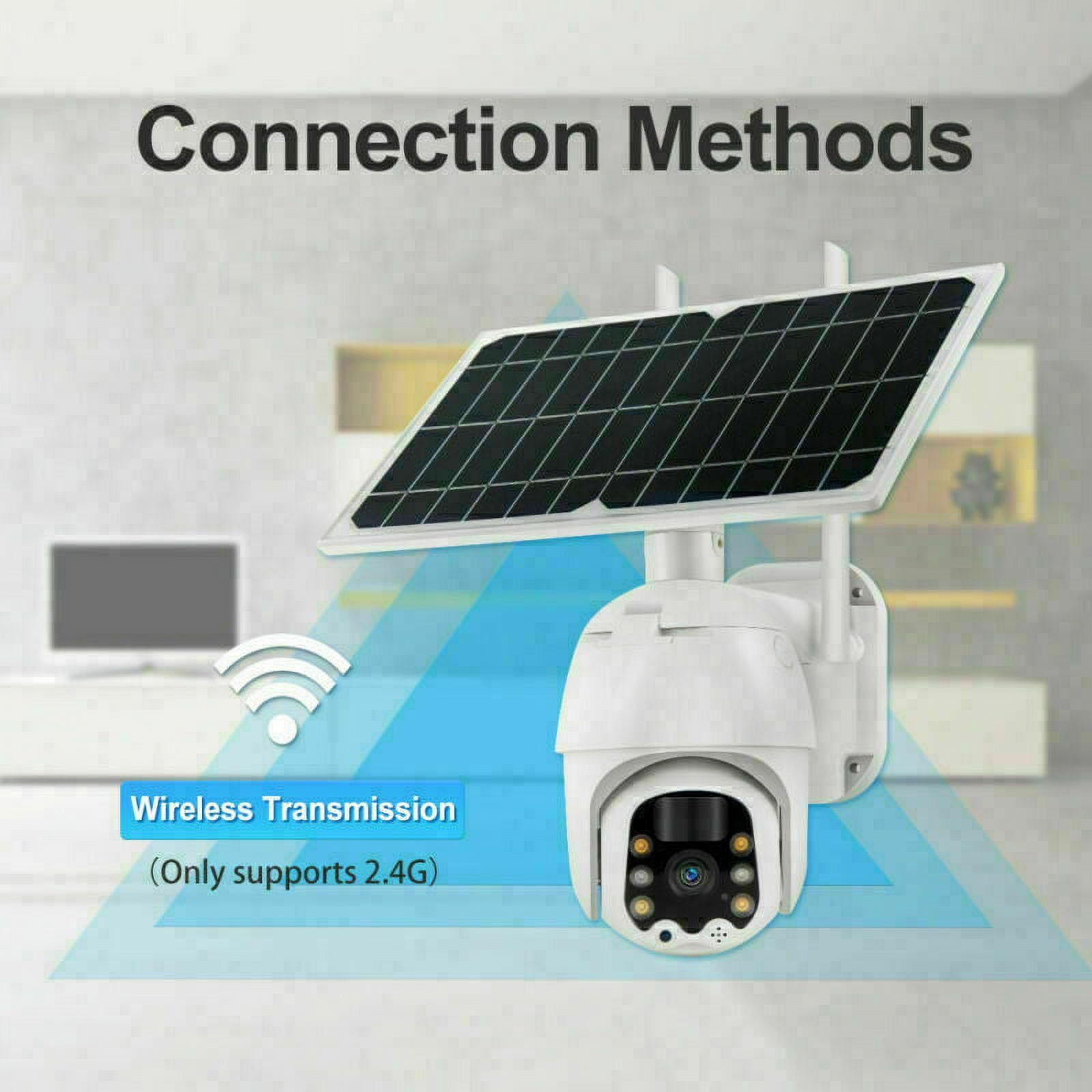 Outdoor 4G Solar Powered PTZ Security Camera with WIFI & 1080P Night ...