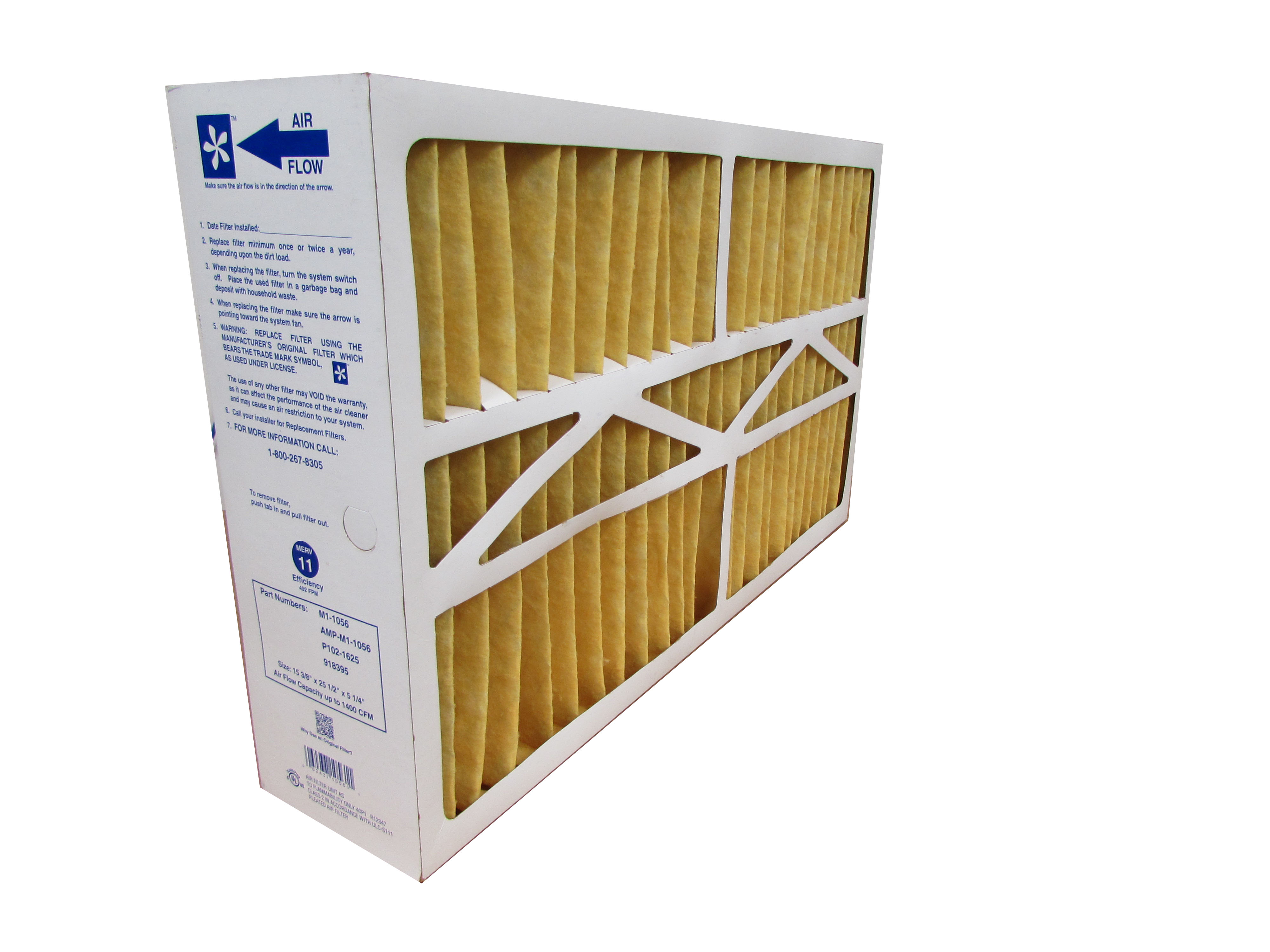 Amana M1 1056 16x25x5 Actual Size 15 3 8 X 25 1 2 X 5 1 4 MERV 11 Amana M1 1056 16x25x5 Actual Size 15 3 8 X 25 1 2 X 5 1 4 MERV 11