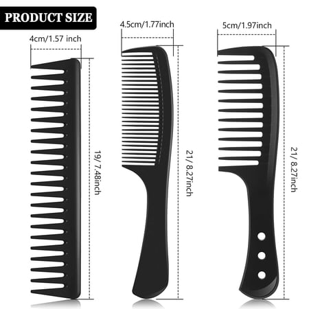 3 Pieces Wide Tooth Detangling Hair Comb Detangling Hair Comb Hair ...
