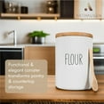 ARTHAUSEN White Ceramic Storage Jar Canister for Flour - Airtight ...
