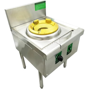 KFFKFF Gas Range for Commercial Kitchens, 6-Burner Countertop Model ...