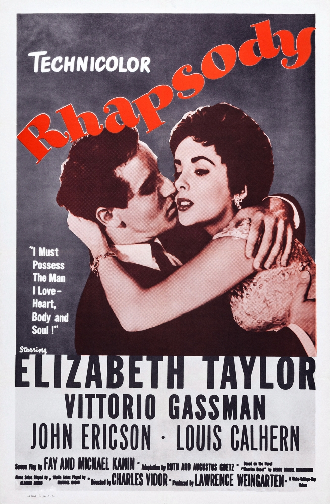 Rhapsody Us Poster Art From Left: Vittorio Gassman Elizabeth Taylor ...