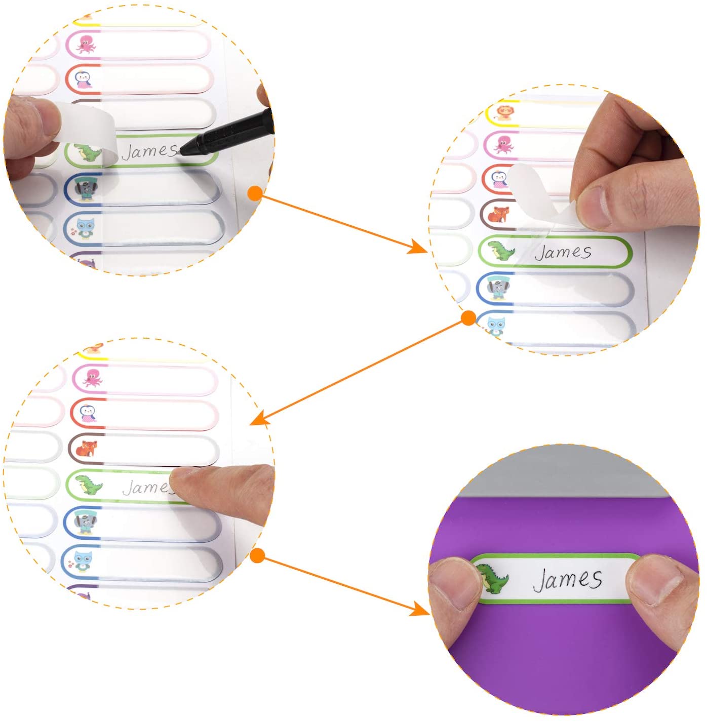 Buy 64pcs Baby Bottle Labels for Daycare, Self-Laminating Waterproof ...