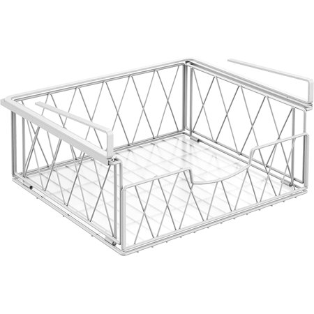 Under Shelf Basket, XICEN 1 PACK Sliding Wire Rack with Plastic Pad for ...