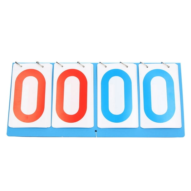 Digit Flip Scoreboard,4 Digit Scoreboard Waterproof Tabletop Flip Score ...