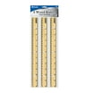 BAZIC Wooden Ruler 12" (30cm), Singel Metal Edge, (3/Pack), 1-Pack ...