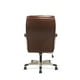 Sadie Executive Computer Chair- Fixed Arms for Office Desk, Brown ...