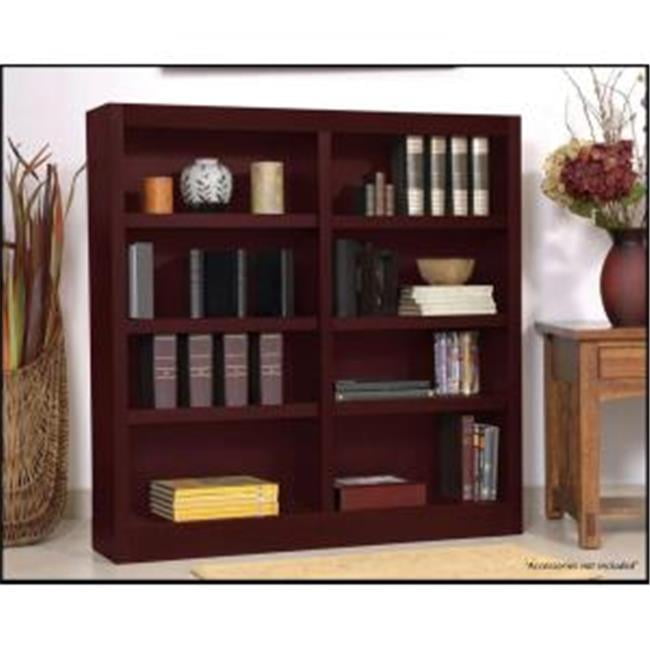 Double Wide Bookcase, Cherry Finish 8 Shelves - Walmart.com