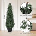 3FT Artificial Boxwood Topiary Trees, Decorative Tree with Black ...