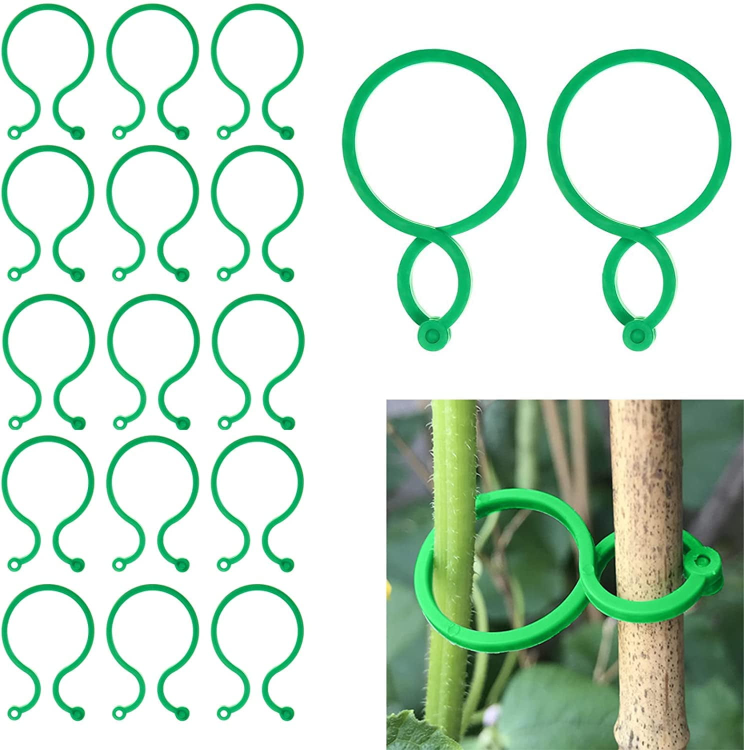 50PCS Vegetables Tomato Vine Flower Clips Plant Twist Clip Garden Plant ...