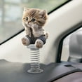 Bobblehead Cat Car Decoration Dashboard Acrylic Kitty Figurine Wiggling ...