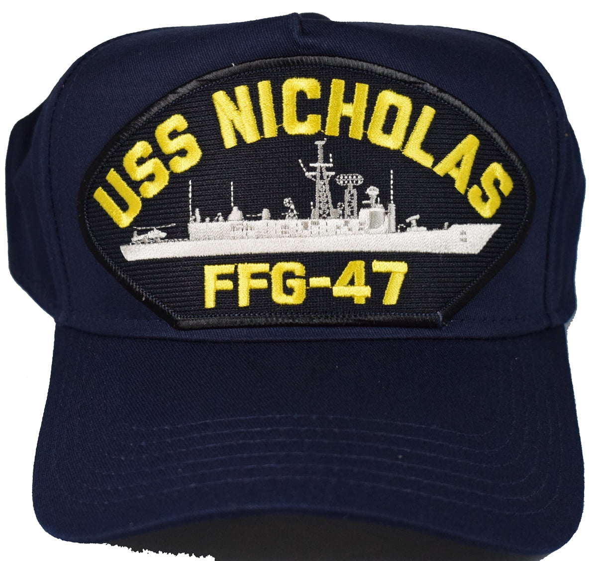 USS NICHOLAS FFG-47 SHIP HAT - NAVY BLUE - Veteran Owned Business ...