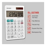 Sharp El-334w Large Desktop Calculator, 12-Digit Lcd - Walmart.com