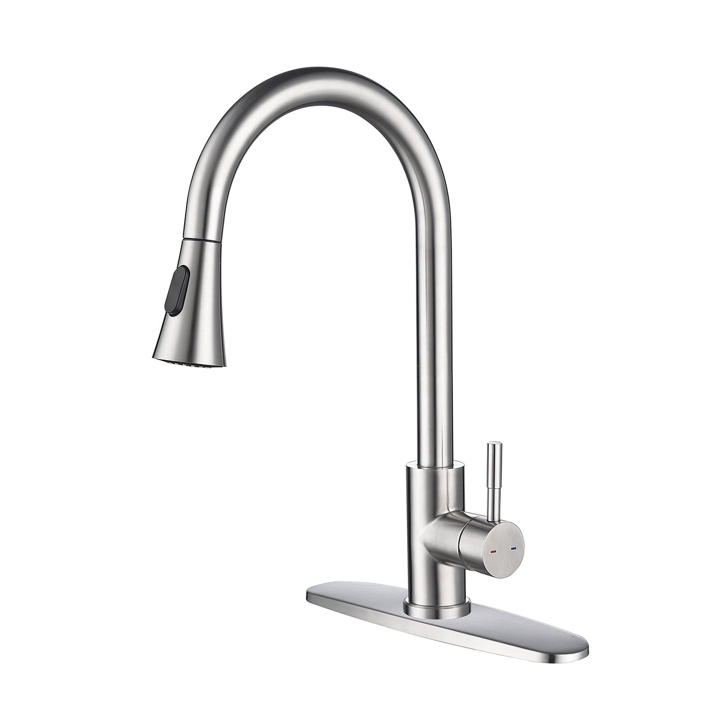 YZZY Pull Down Kitchen Faucet with Sprayer 1 or 3 Hole Stainless Steel ...