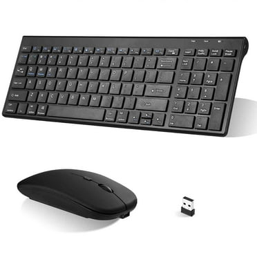 Logitech Slim Wireless Keyboard & Mouse - Compact, Ultra Quiet, 2.4 GHz ...