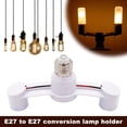 UOYOTT Bulb Socket Adapter E27 Splitter 2 Heads Lamp Base Converter ...