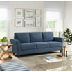 Lifestyle Solutions Alexa Sofa with Rolled Arms, Blue Fabric - Walmart.com