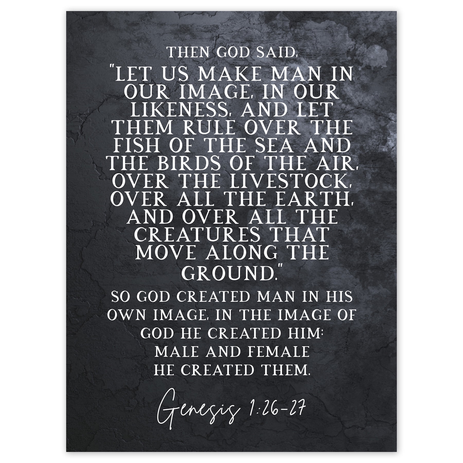 Genesis 1:26-27 Let Us Make Man In Our Image Christian Bible Verse ...