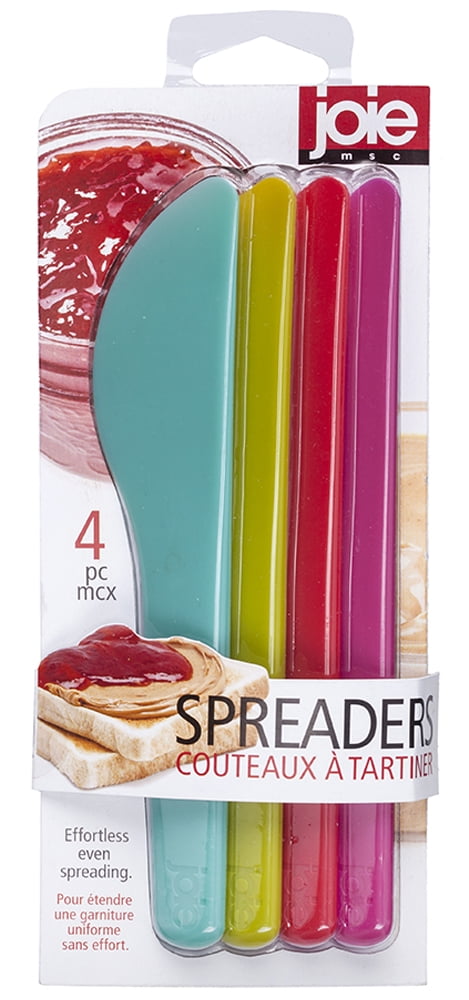 Joie Spreaders 4pc, Assorted Set of Spreaders for Cream Cheese, Jams ...