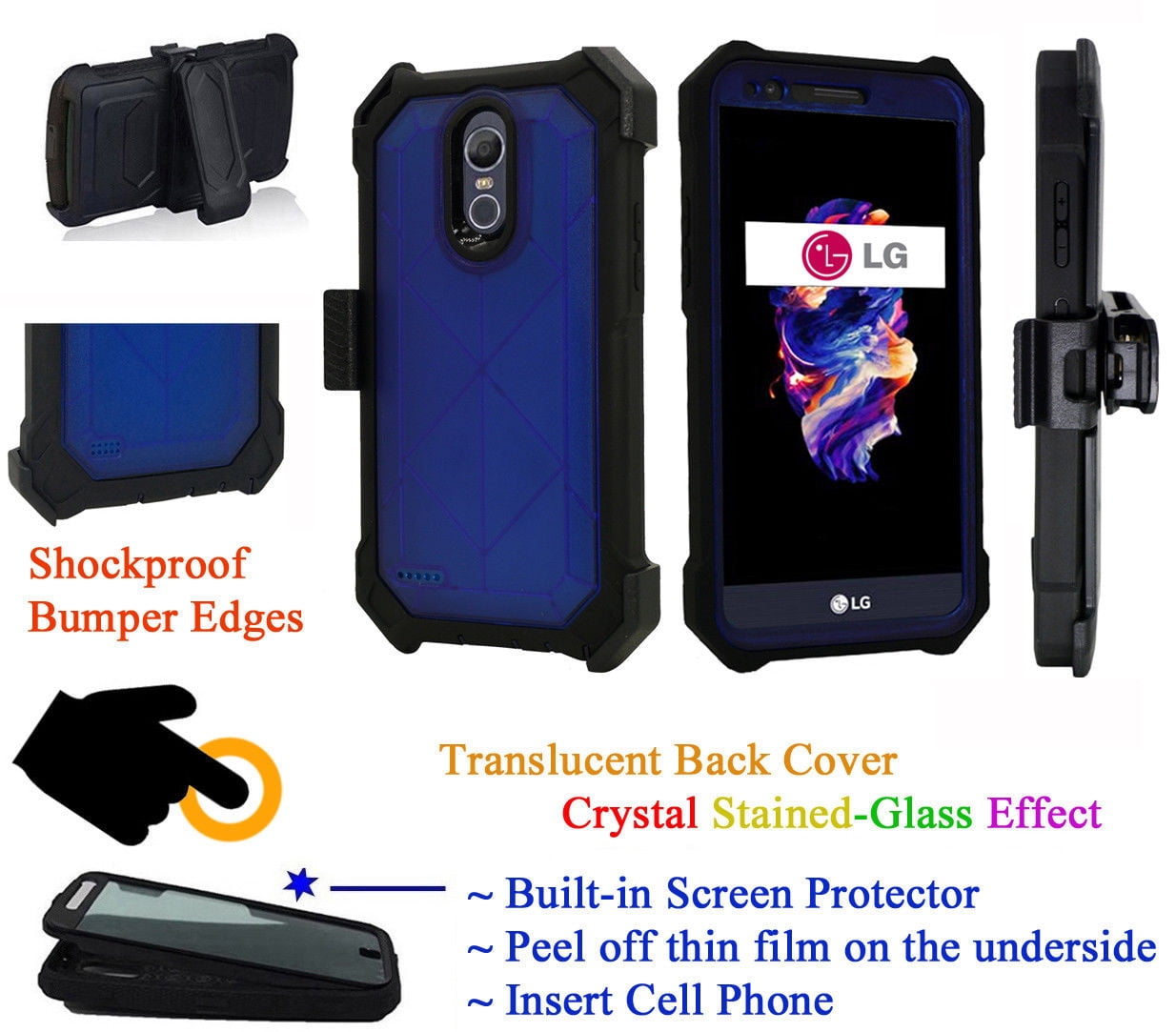 for 5.3" LG K20 K20 + PLUS K20 V LV5 Case Phone Case 360° Cover Screen ...