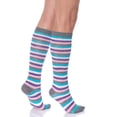 Over the Calf Socks for Women Colorful Striped Patterned 6 Pairs size 9 ...