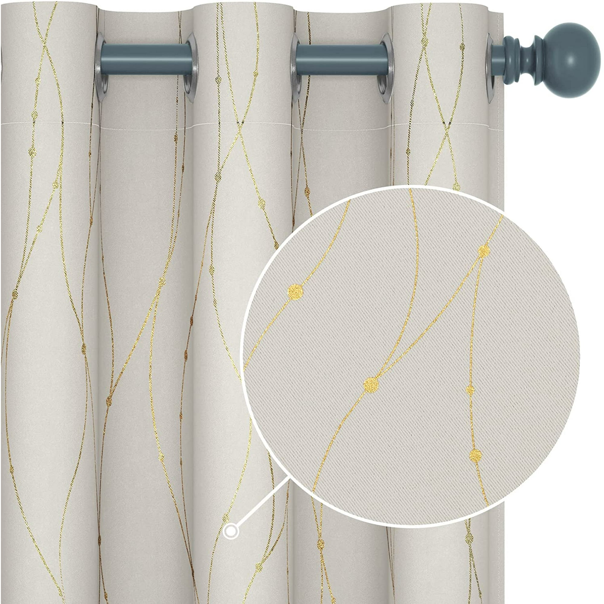 Click here for Htooq Cream Blackout Grommet Curtains For Bedroom... prices