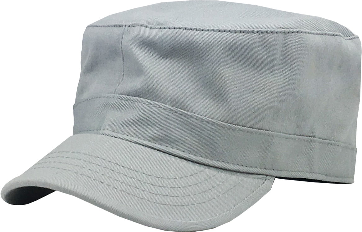 Cadet Army Military Fitted Botton Cap Basic Everyday Castro Radar Hat ...