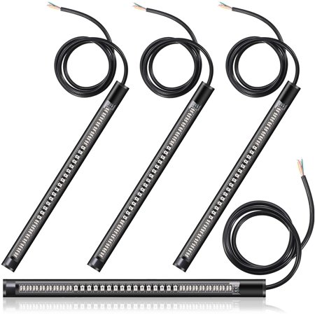 4 Pieces Motorcycle LED Fork Turn Signal Blinkers Flexible Switchback ...