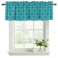 2 Pack Valances for Windows, Teal Morocco Window Valances for Living ...
