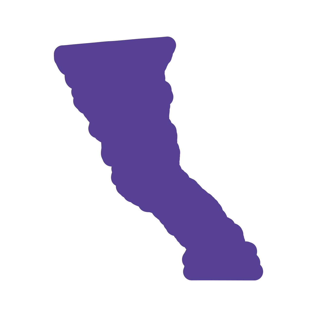 Baja California State Shaped Sticker Decal Die Cut - Self Adhesive Vinyl - Weatherproof - Made ...